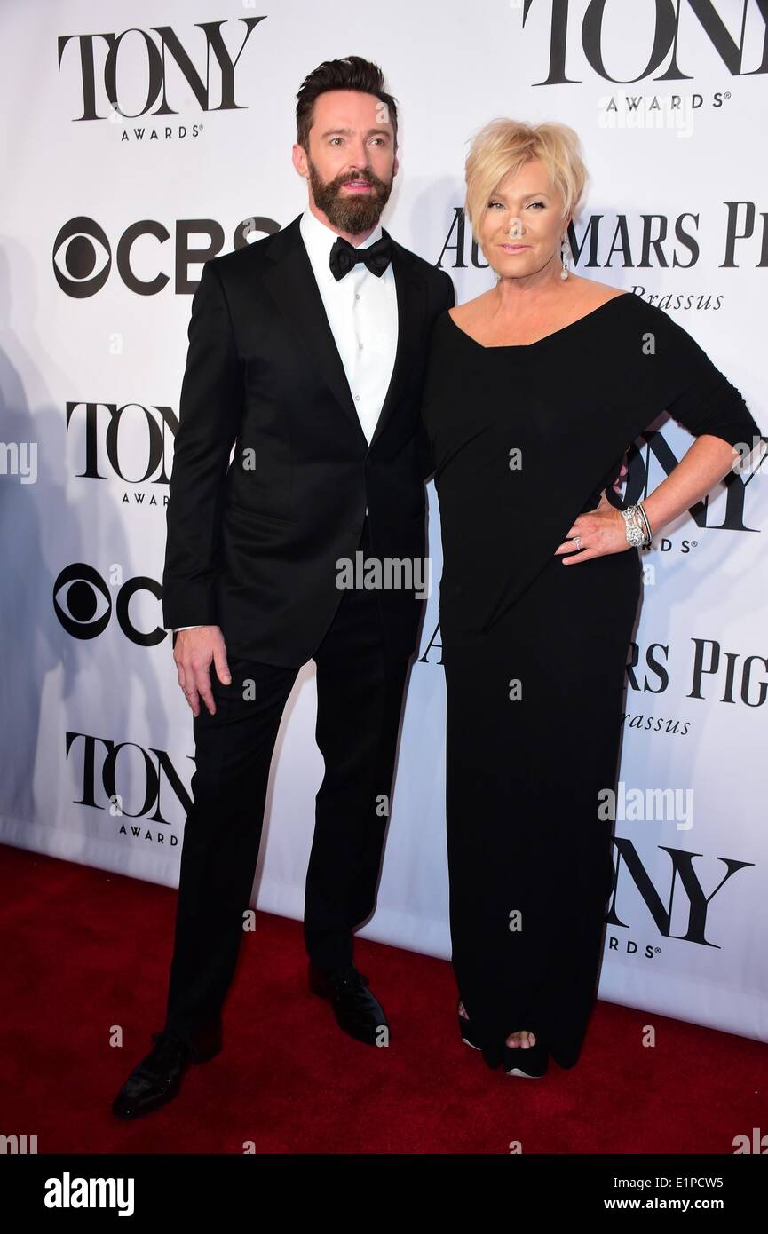 New York, NY, USA. 8th June, 2014. Hugh Jackman, Deborra-Lee Furness at ...