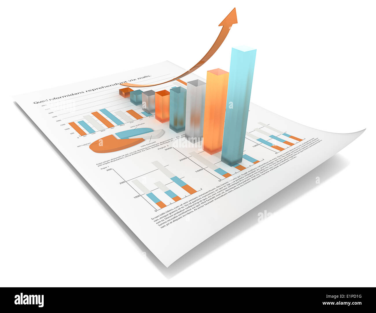 Document color graph sheet Cut Out Stock Images & Pictures - Alamy