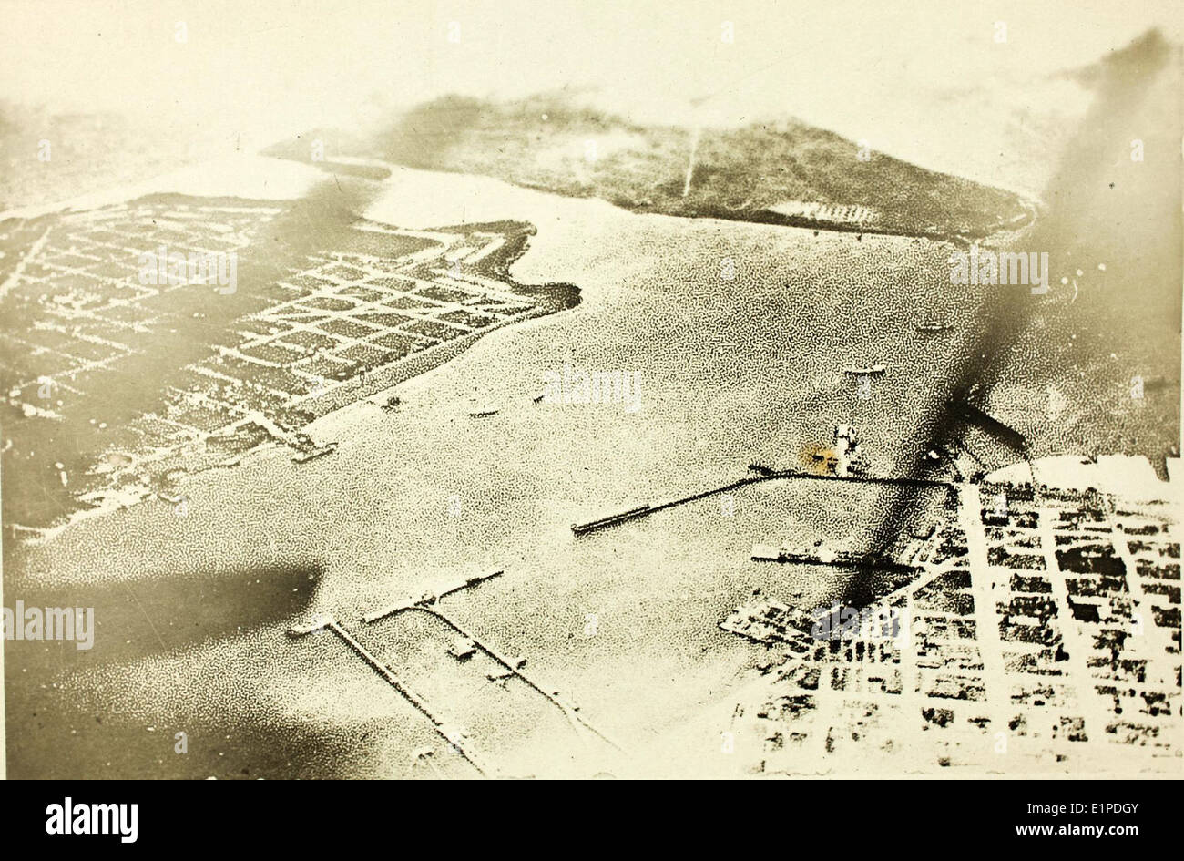 This aerial photo from the World War One era (1914-1918) showcases San ...