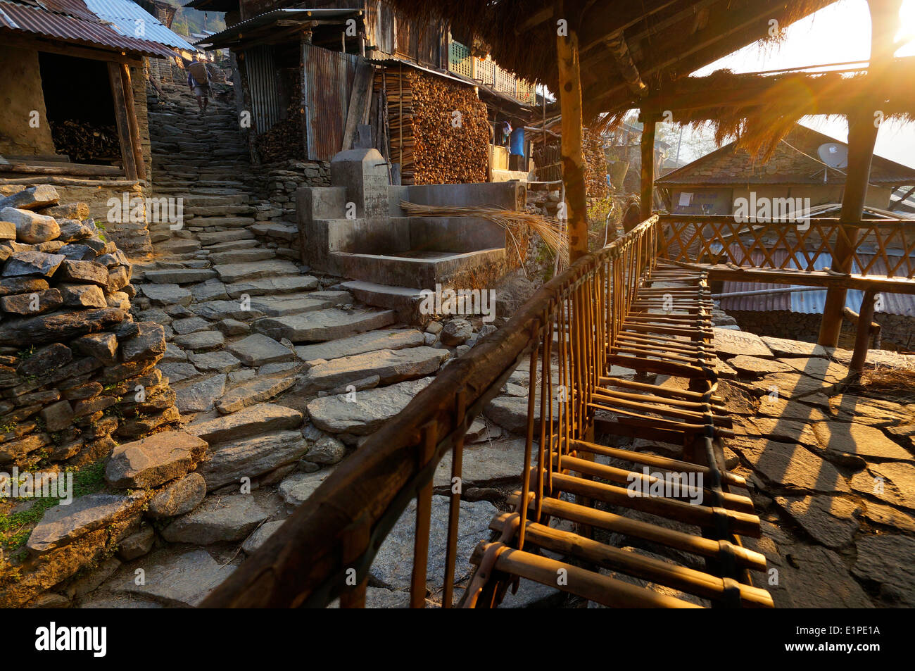 Morning sun in Sikles village, Himalayan mountains Stock Photo - Alamy