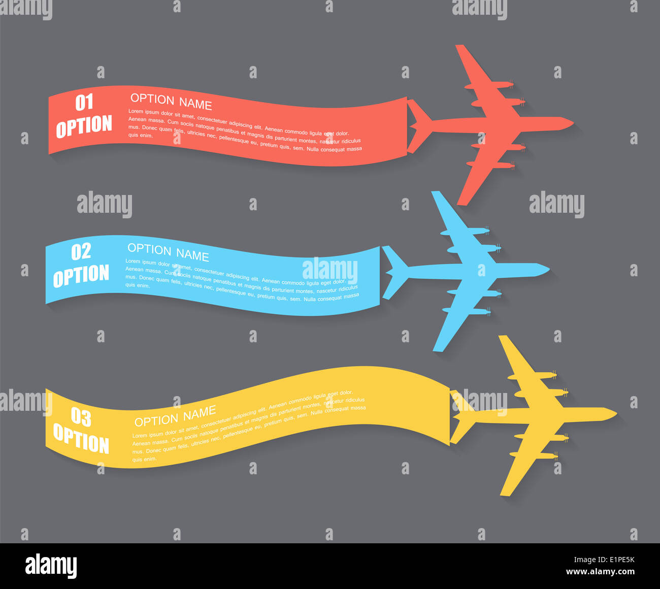 Colored Retro Airplane Banner. Vector Illustration. EPS10 Stock Photo ...