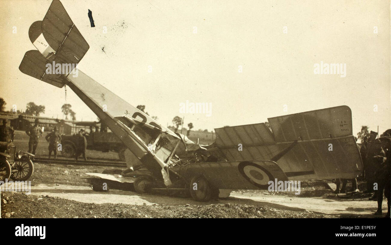 This image documents an aircraft crash involving Lt. Stanley during ...