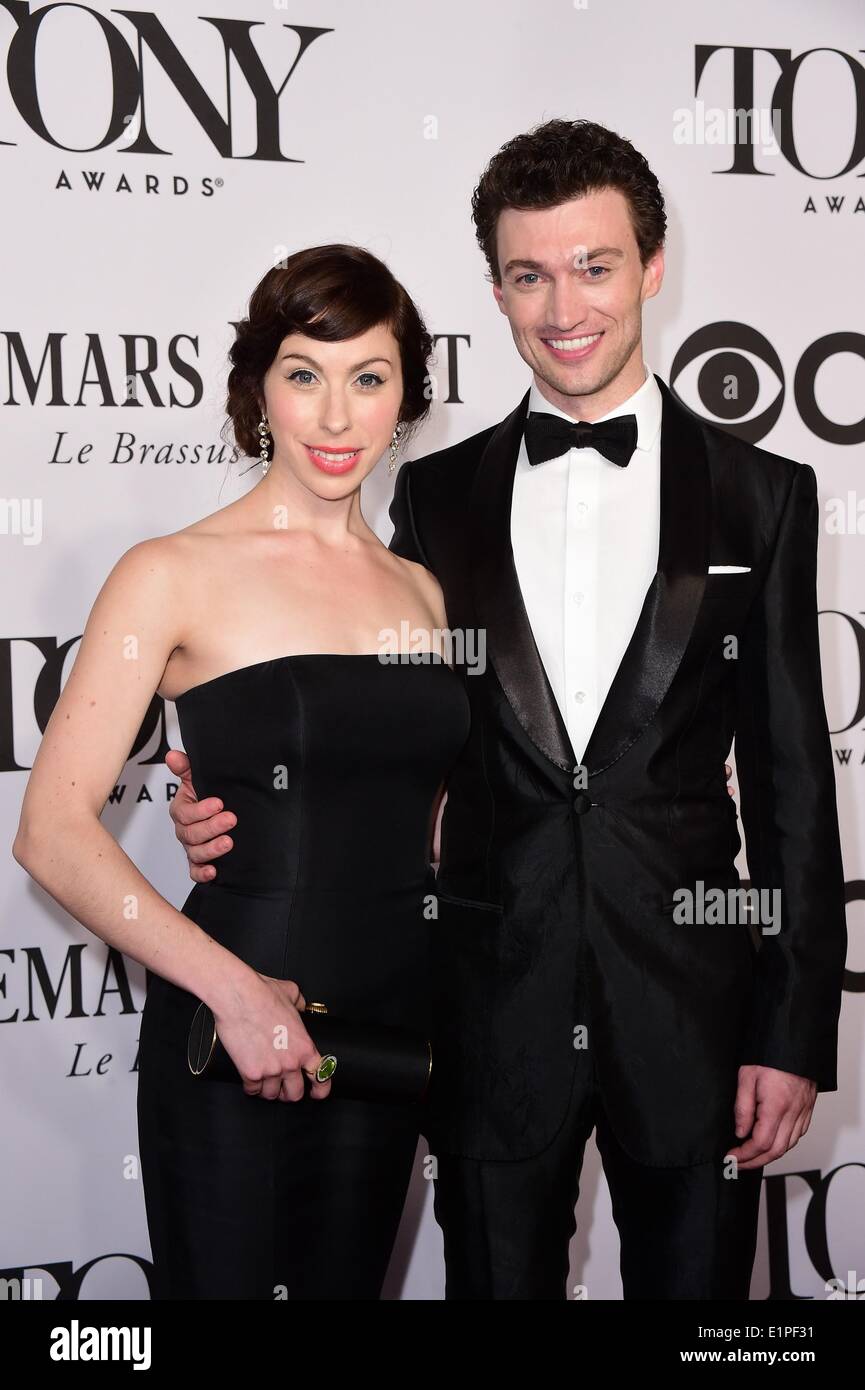 New York, NY, USA. 8th June, 2014. Emily Young, Bryce Pinkham at ...