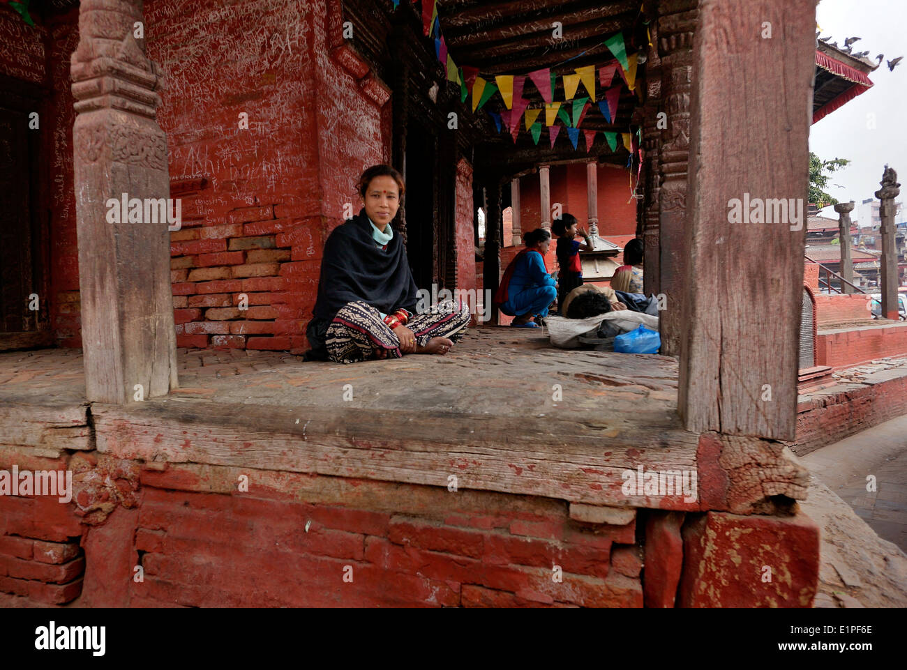 Women sitting in the temple Stock Photo - Alamy