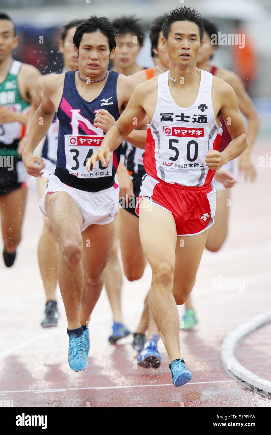 Toho Minnano Stadium, Fukushima, Japan. 8th June, 2014. (L-R) Sho ...