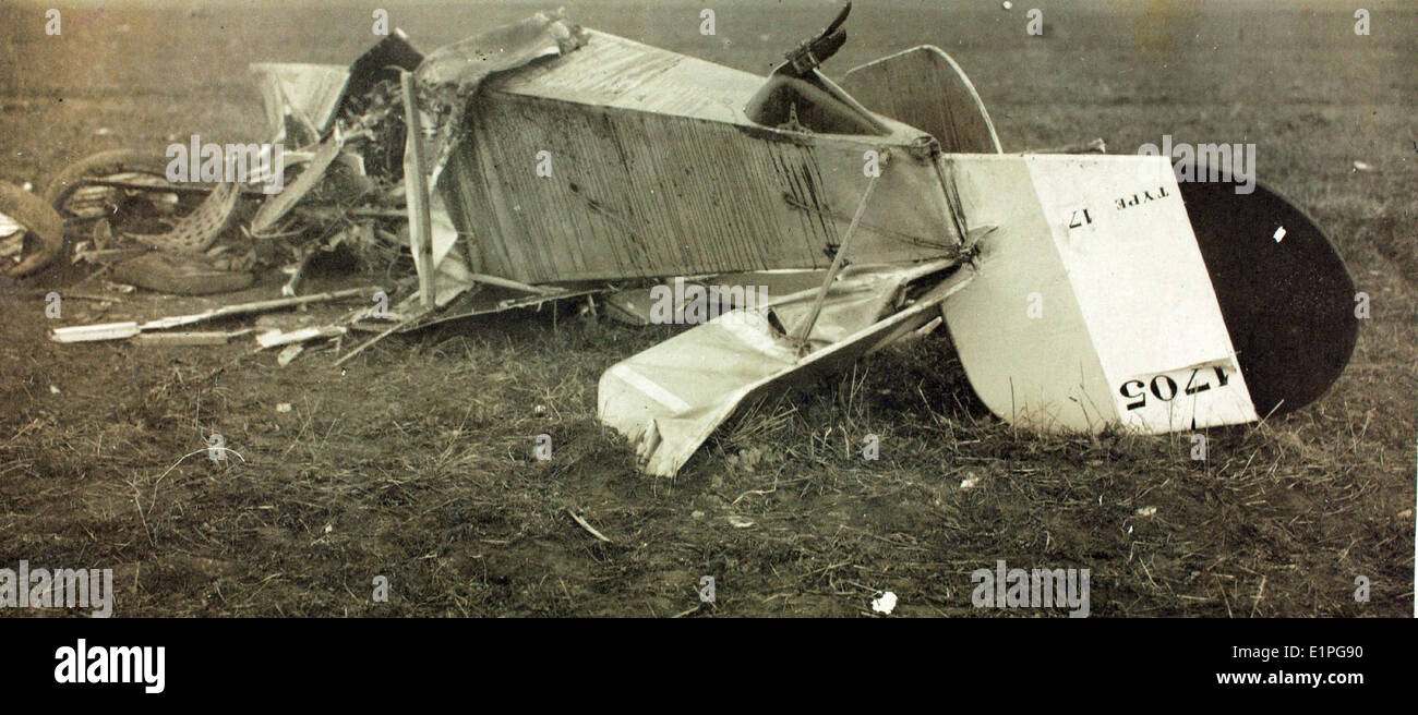 The Nieuport 17, a French biplane, was involved in a crash during World ...