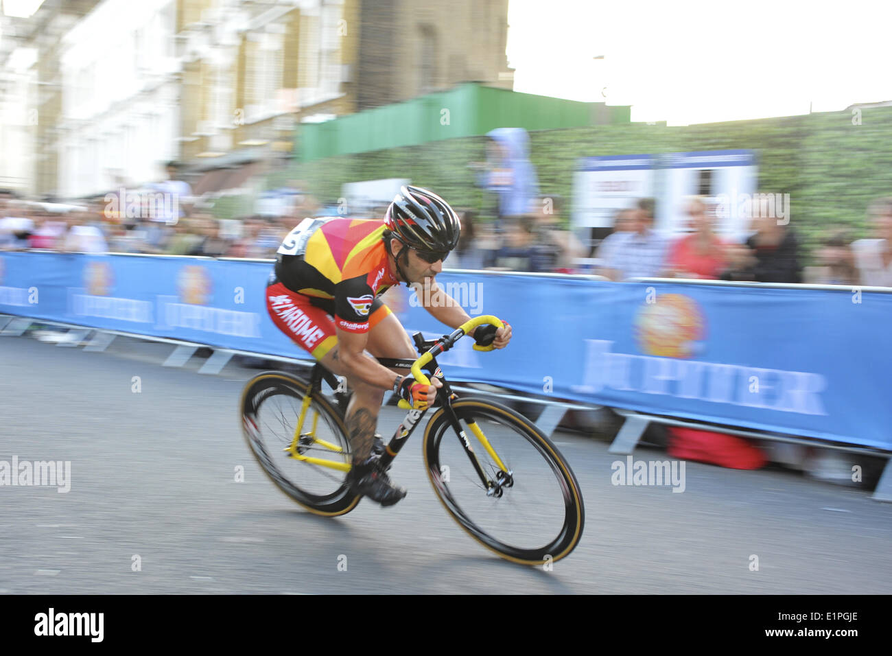 A rider speeding along the back straight during the Condor Track Bike ...