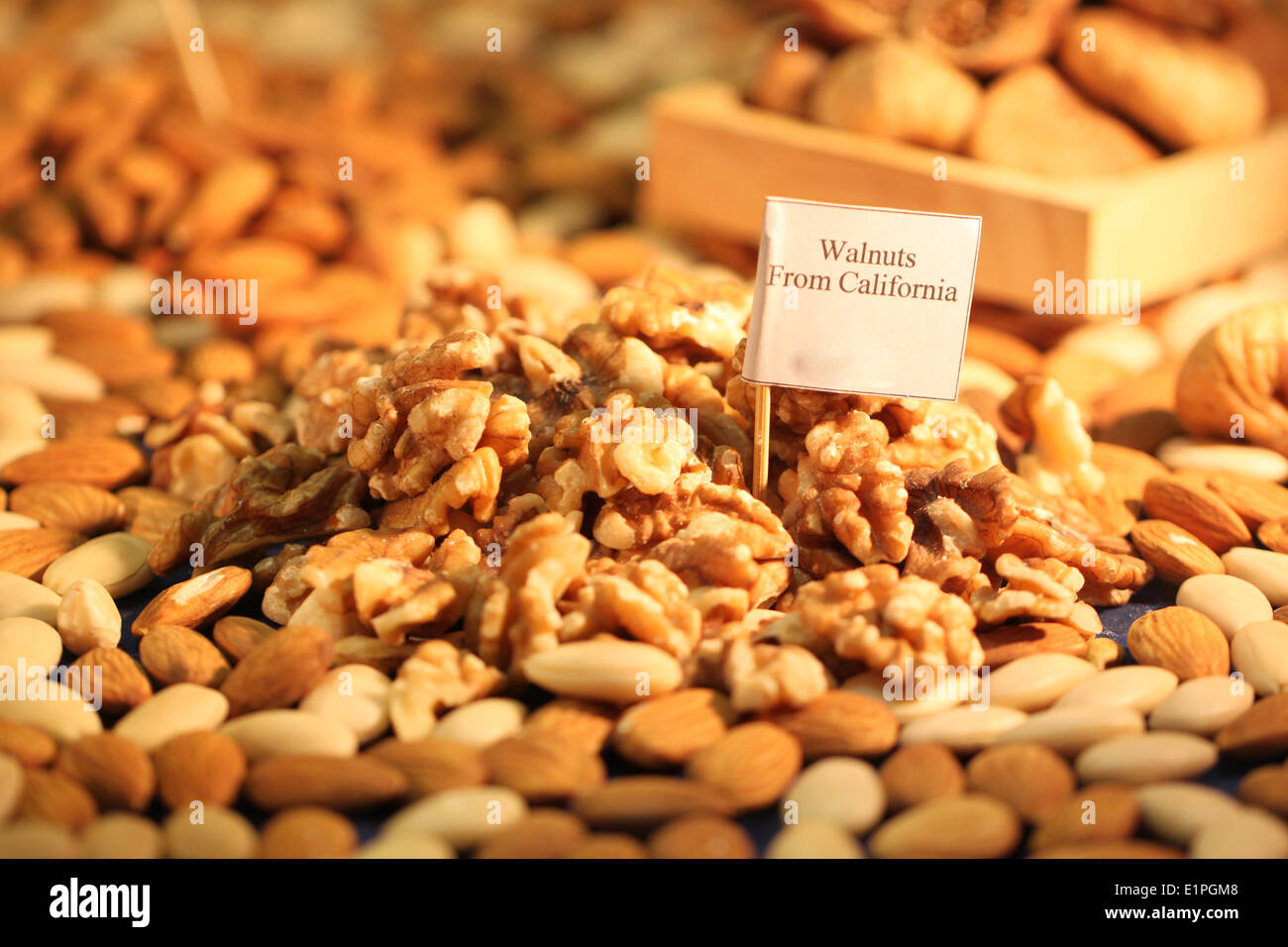 Baked beans and Labels display for foods background Stock Photo - Alamy