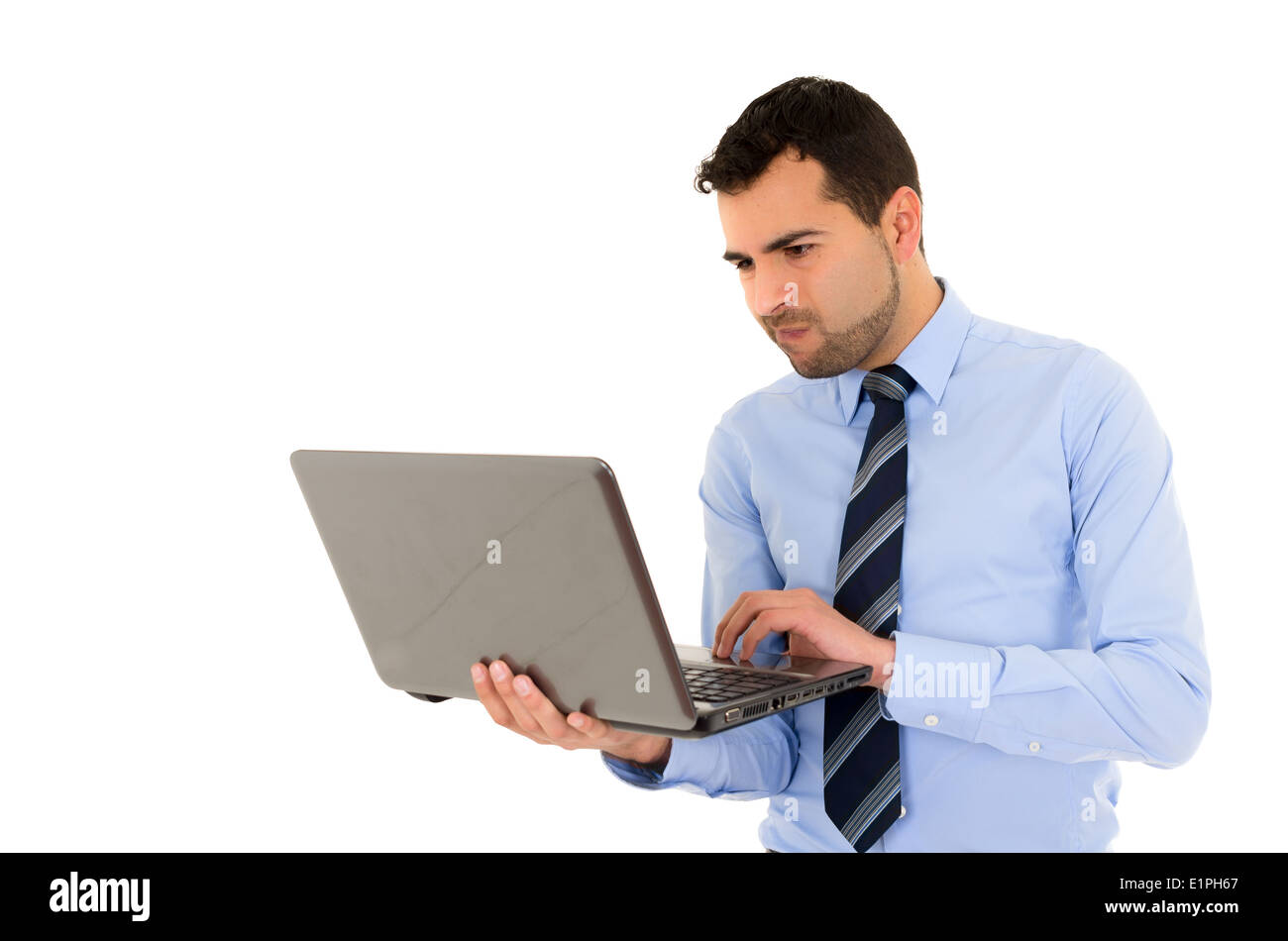 Office Man with laptop Stock Photo - Alamy