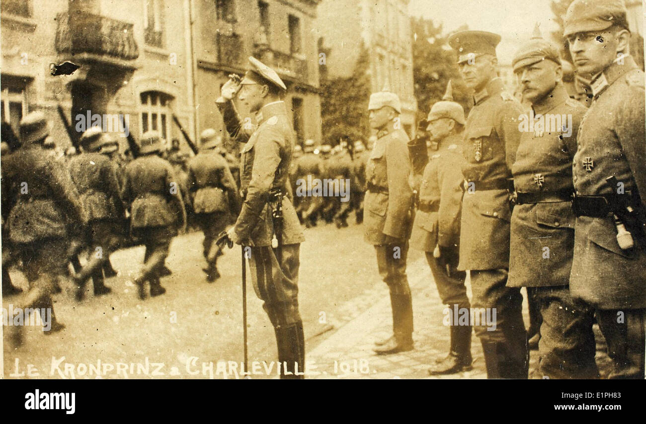 This image depicts personnel from World War I, focusing on the Crown ...