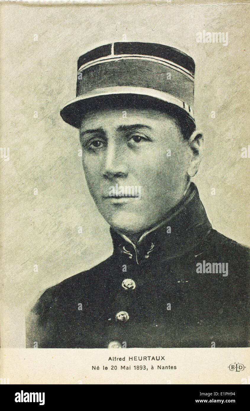 This image represents a French aviator from World War I, showcasing the ...