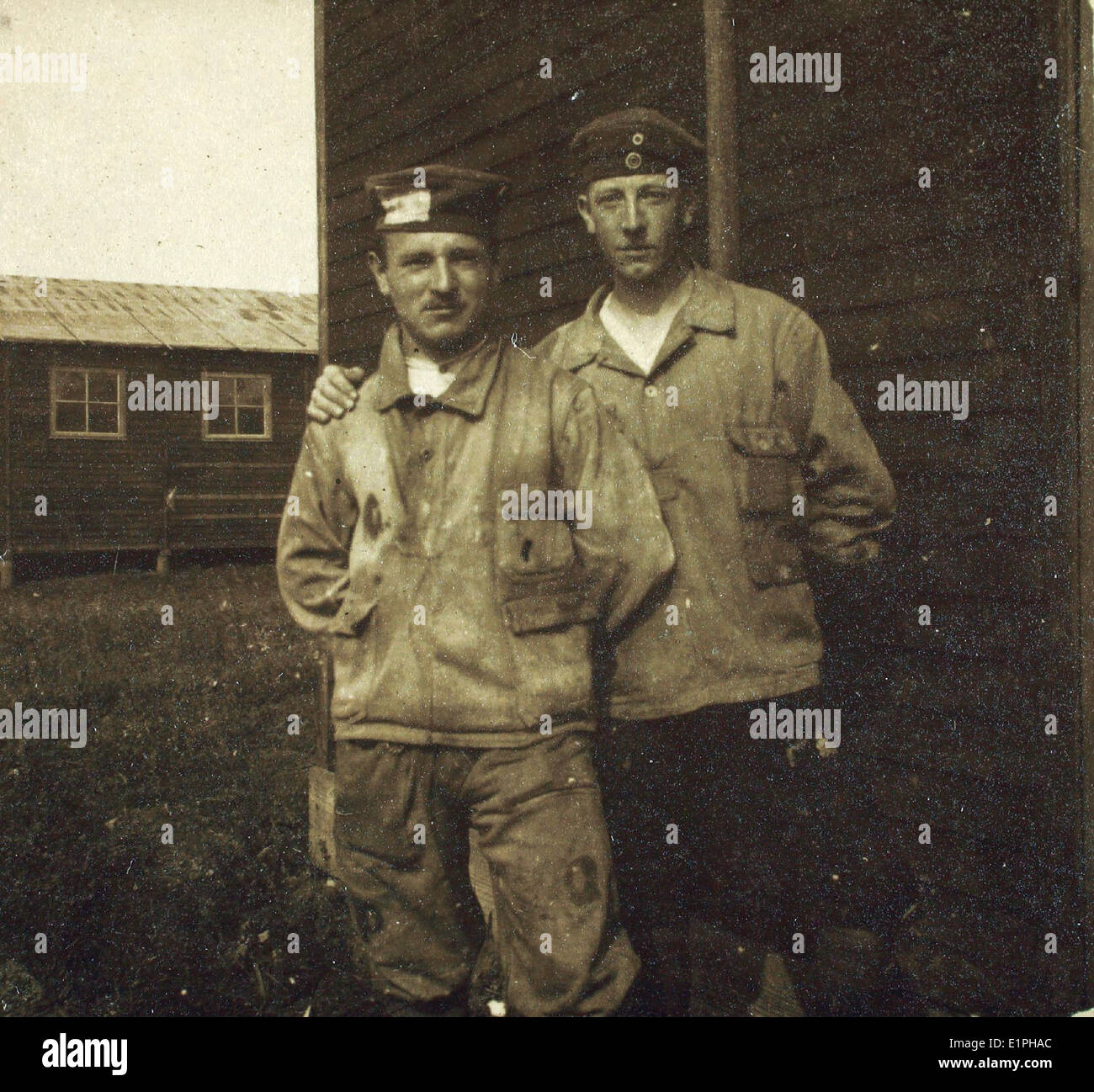 This photograph captures Richard Small and Fritz, two orderlies during ...