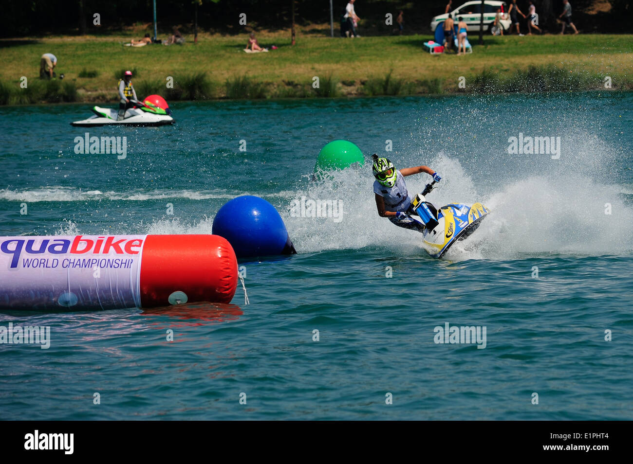 Milan, Italy. 08th June, 2014. Estelle Poret during the Aqua-Bike World ...