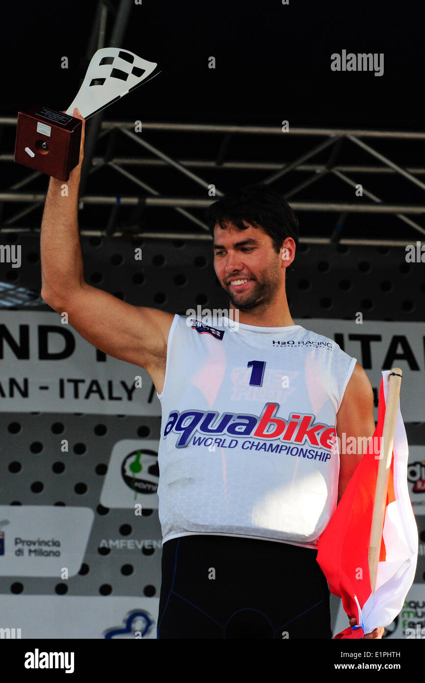 Milan, Italy. 08th June, 2014. Rok Florjancic during podium ceremony at ...
