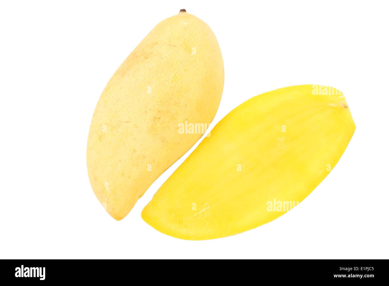 Fresh ripe mango to slice of isolated on white background Stock Photo ...