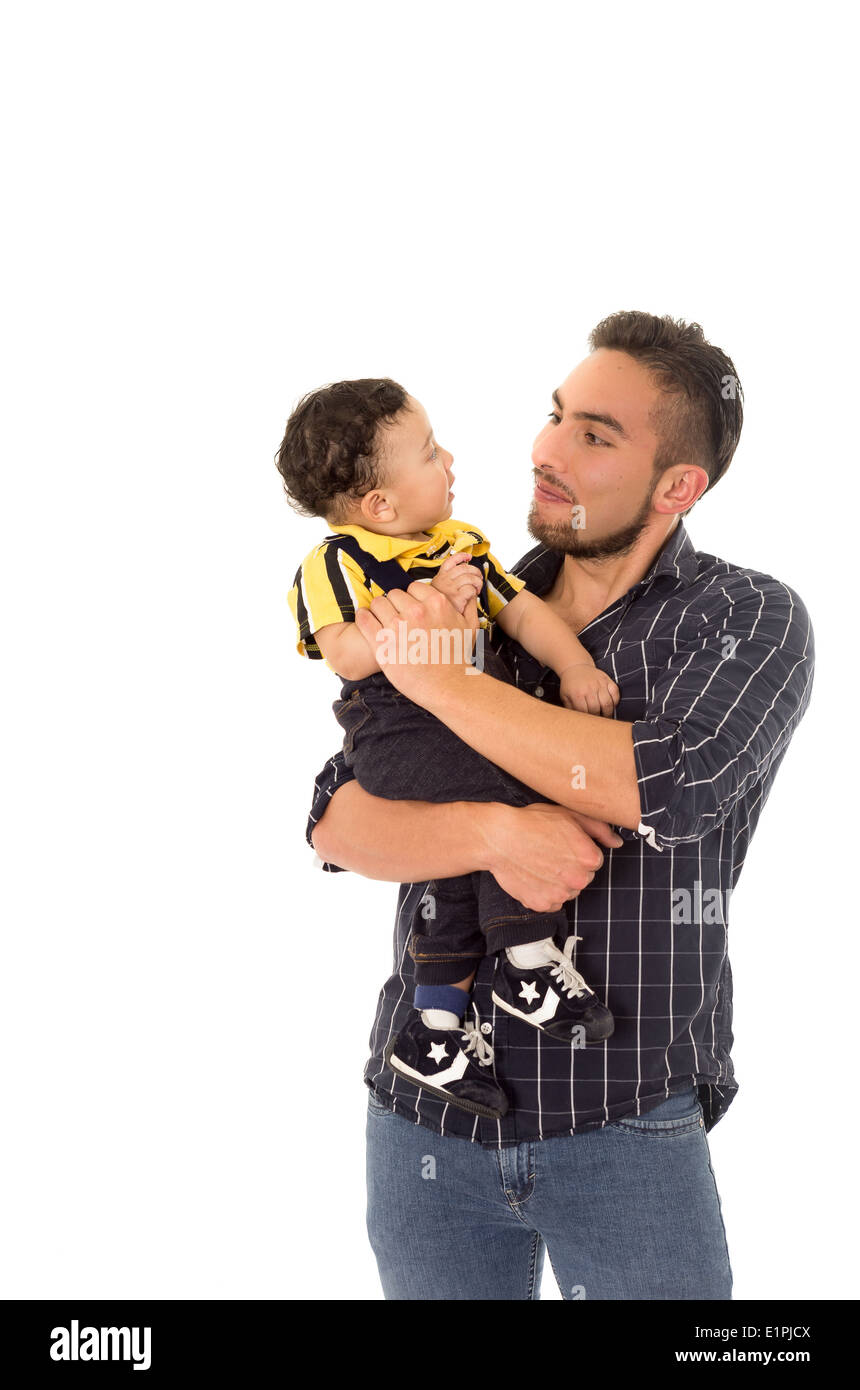 father and son hispanic Stock Photo - Alamy