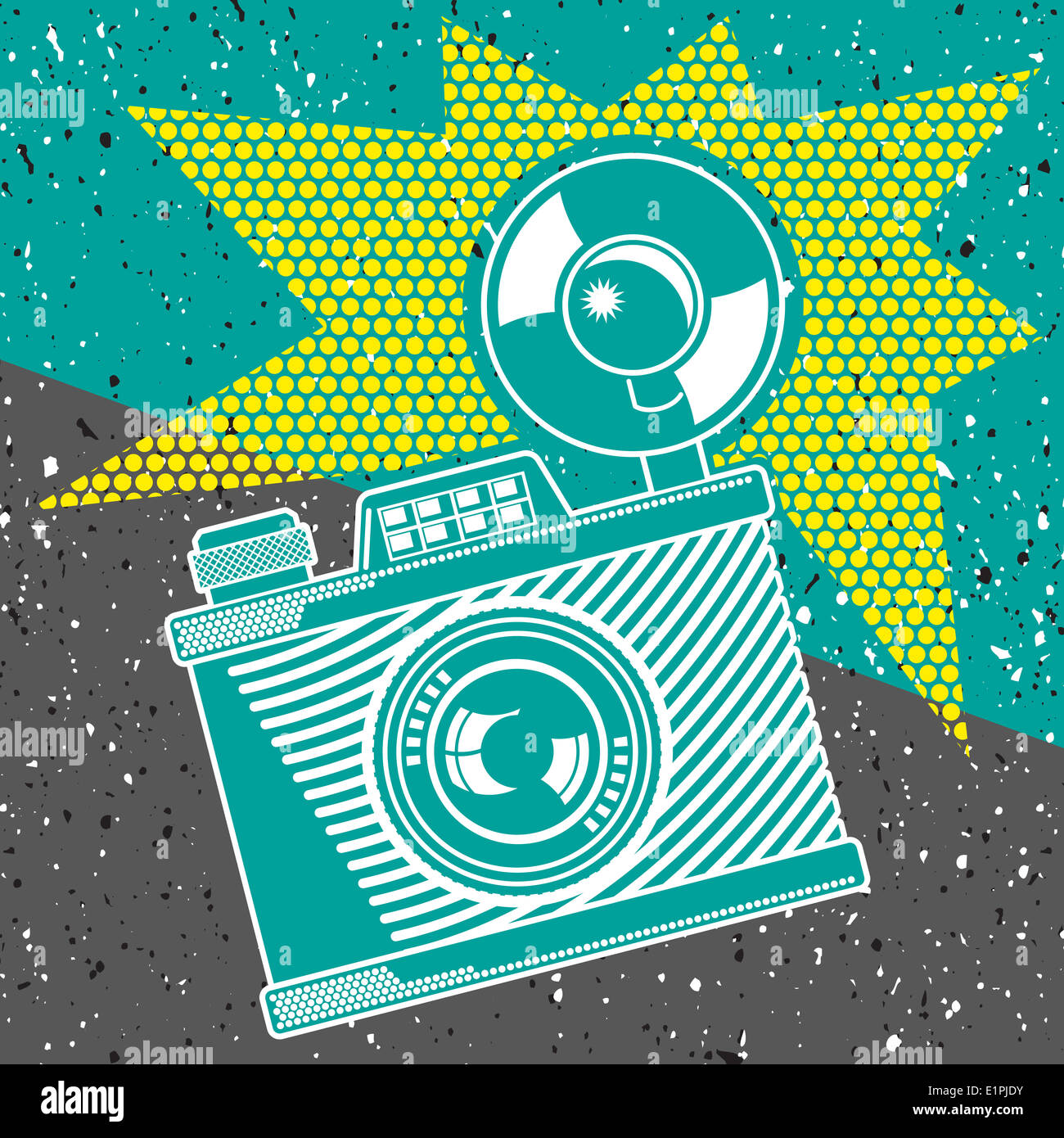 Vintage camera poster Stock Photo - Alamy