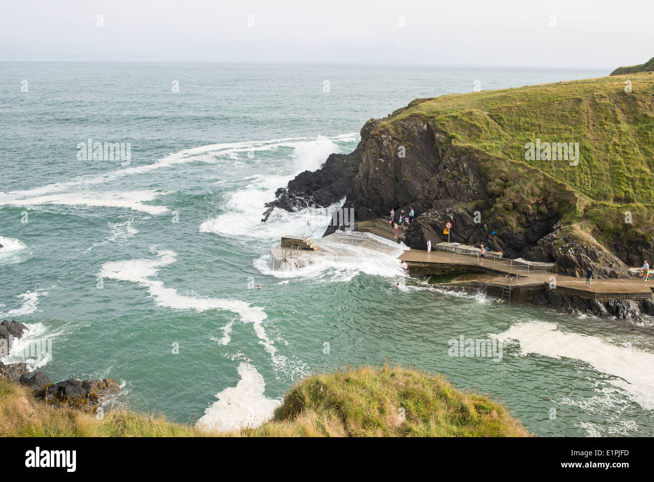 Newtown Cove swimming platform, Ireland Stock Photo - Alamy
