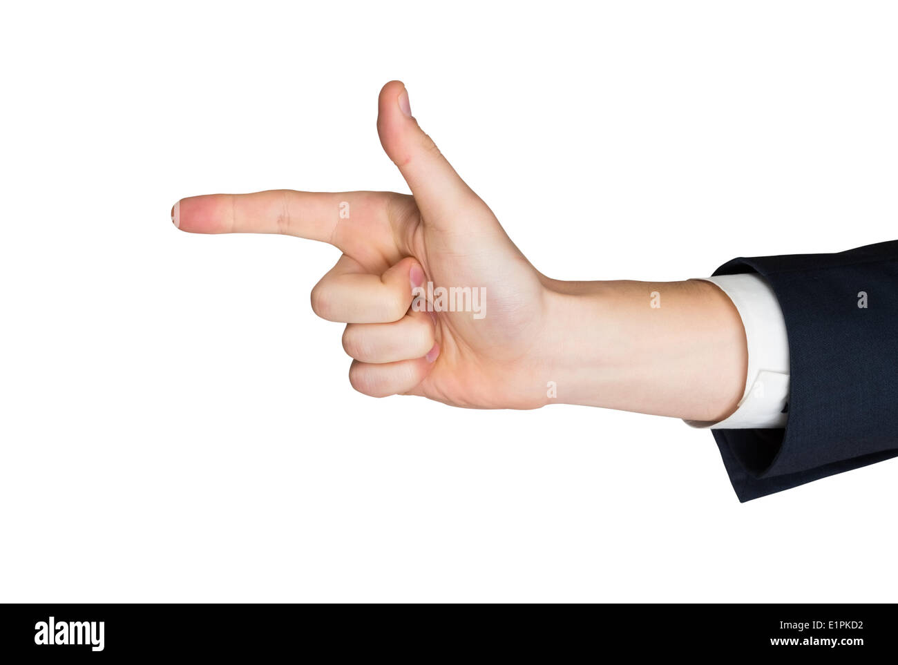 Man hand pointing suit hi-res stock photography and images - Alamy