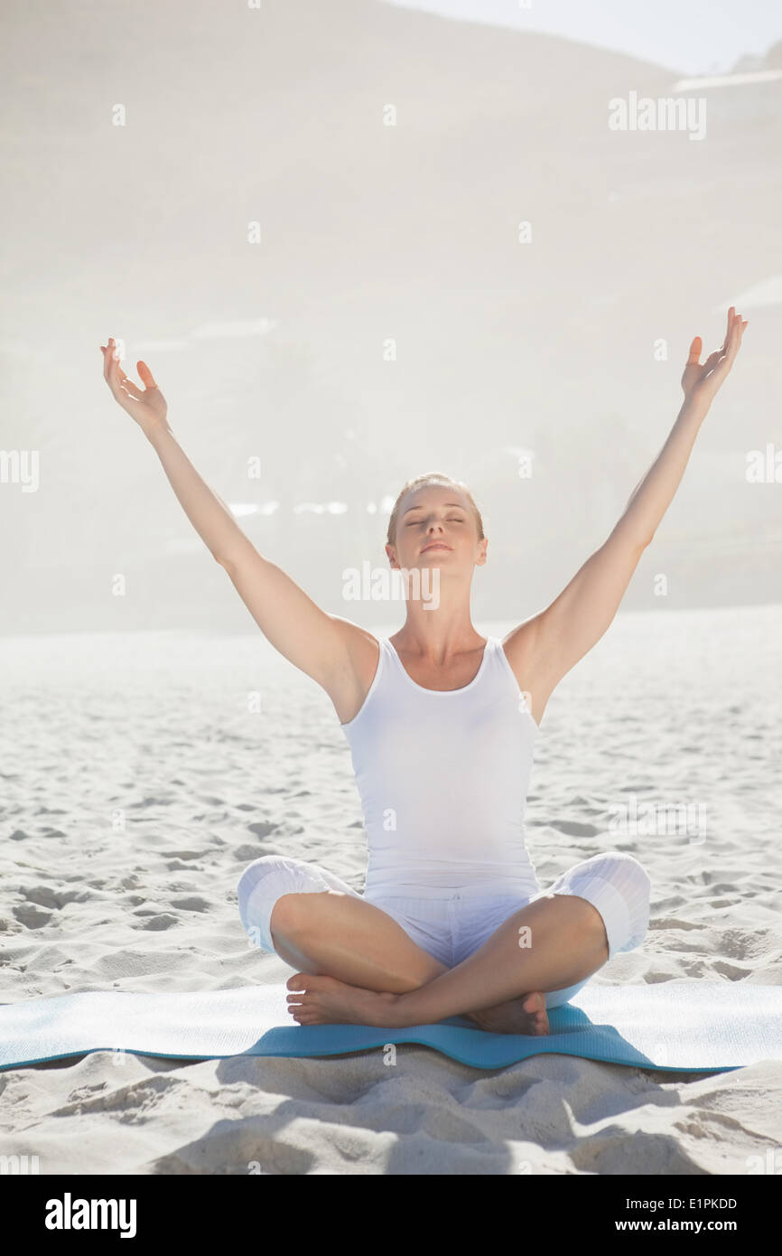 Peaceful meditation pose hi-res stock photography and images - Alamy