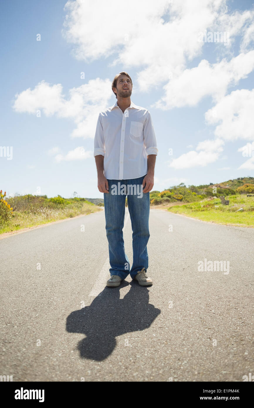 Man standing on the road hi-res stock photography and images - Alamy