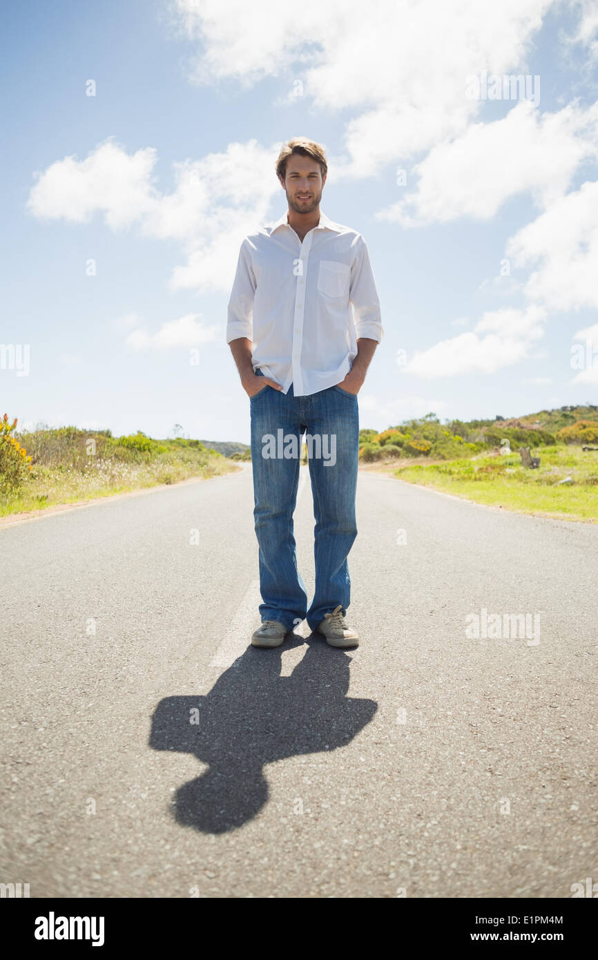 Man standing on the road hi-res stock photography and images - Alamy