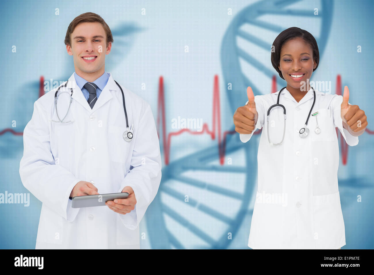 Happy male doctor red hi-res stock photography and images - Alamy