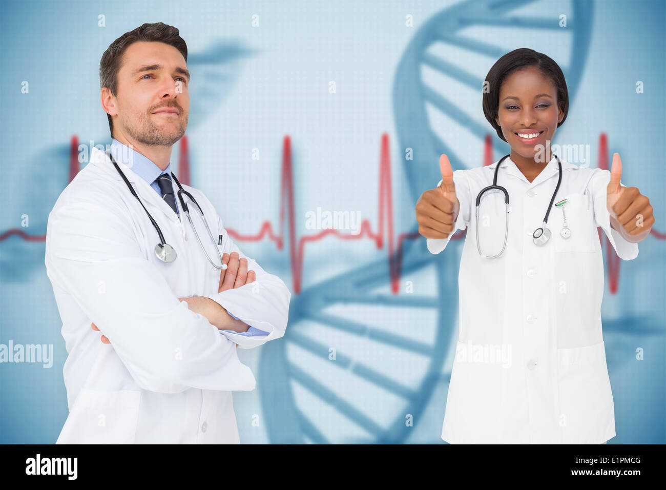 Composite image of happy medical team Stock Photo - Alamy