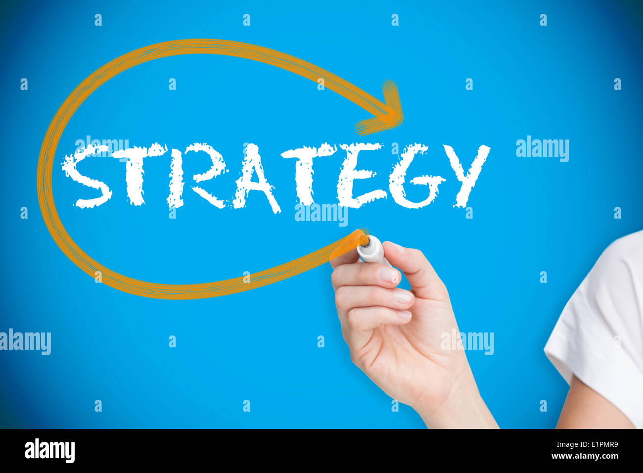 Blue career hand strategy hi-res stock photography and images - Alamy