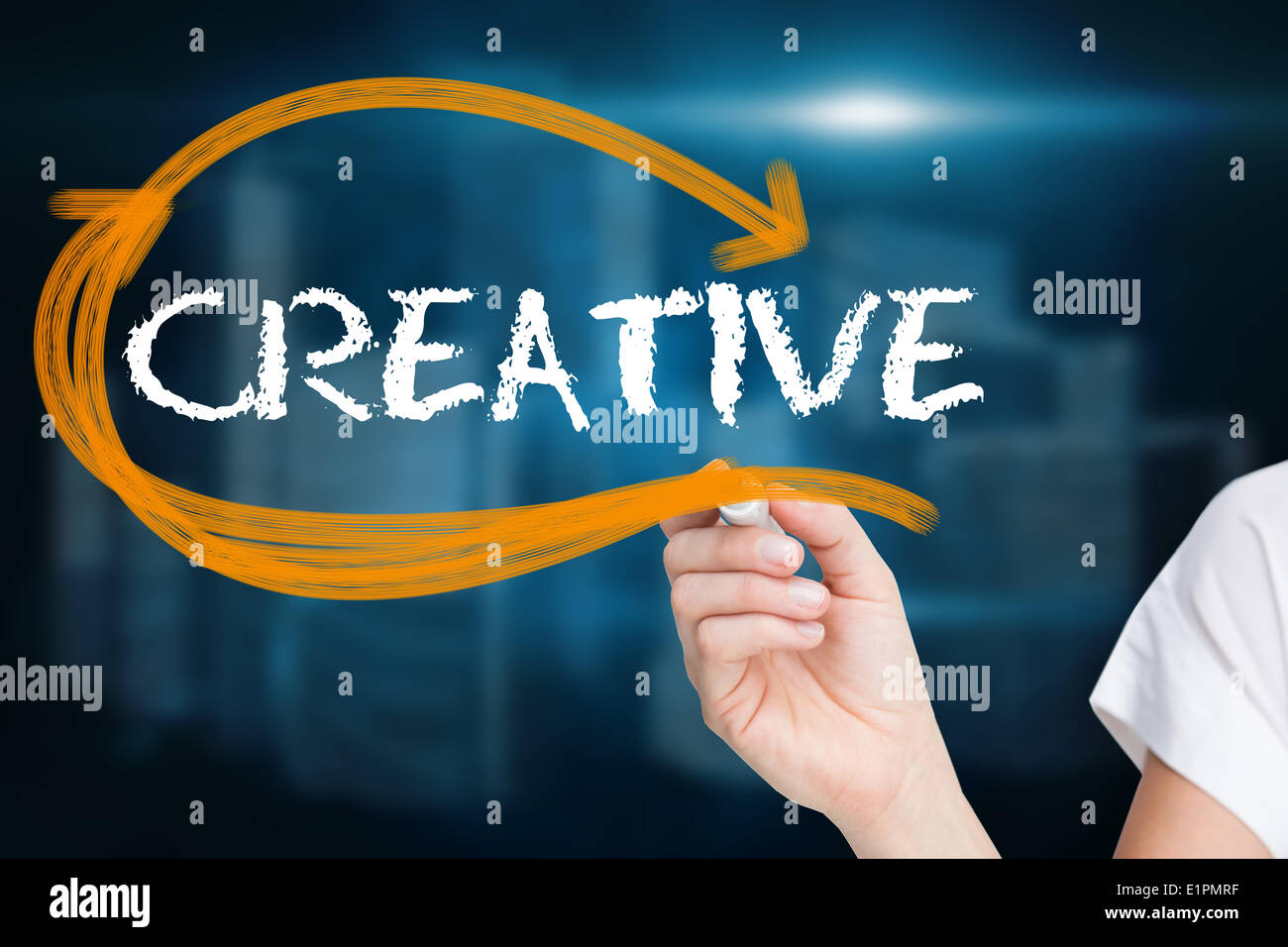 Hand businesswoman drawing buildings hi-res stock photography and ...