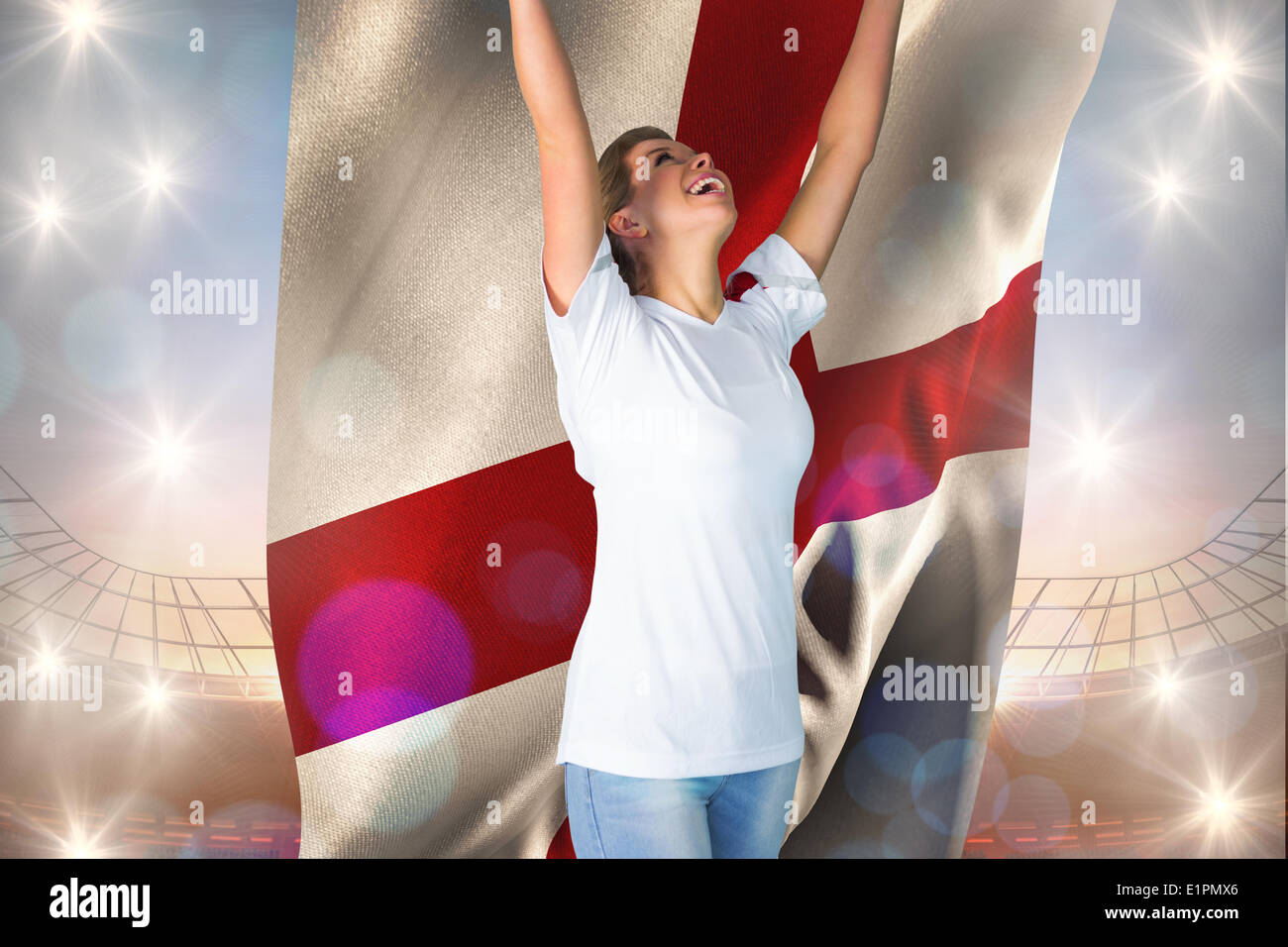 England female football fan hi-res stock photography and images - Alamy