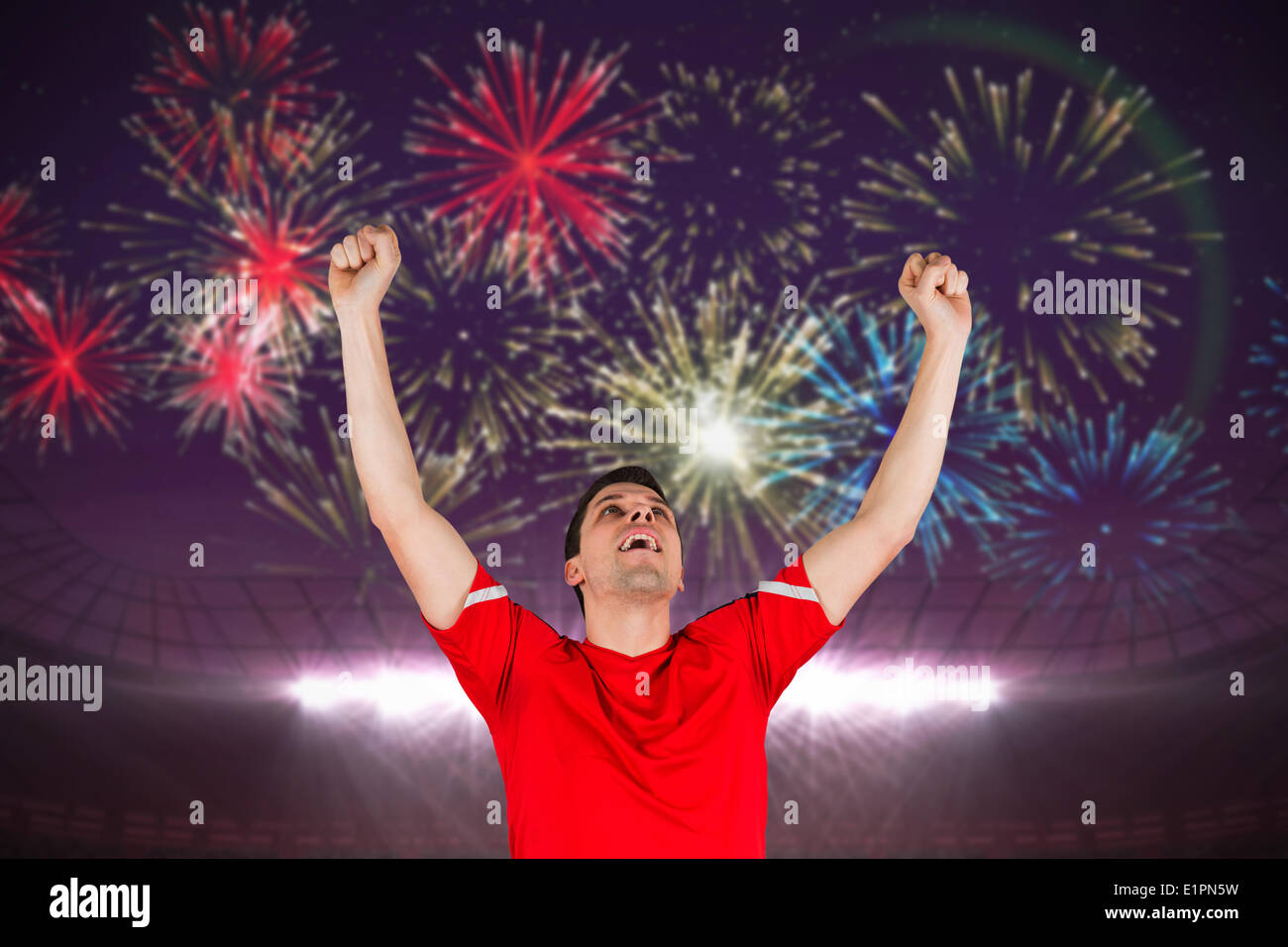 Excited football player cheering hi-res stock photography and images ...