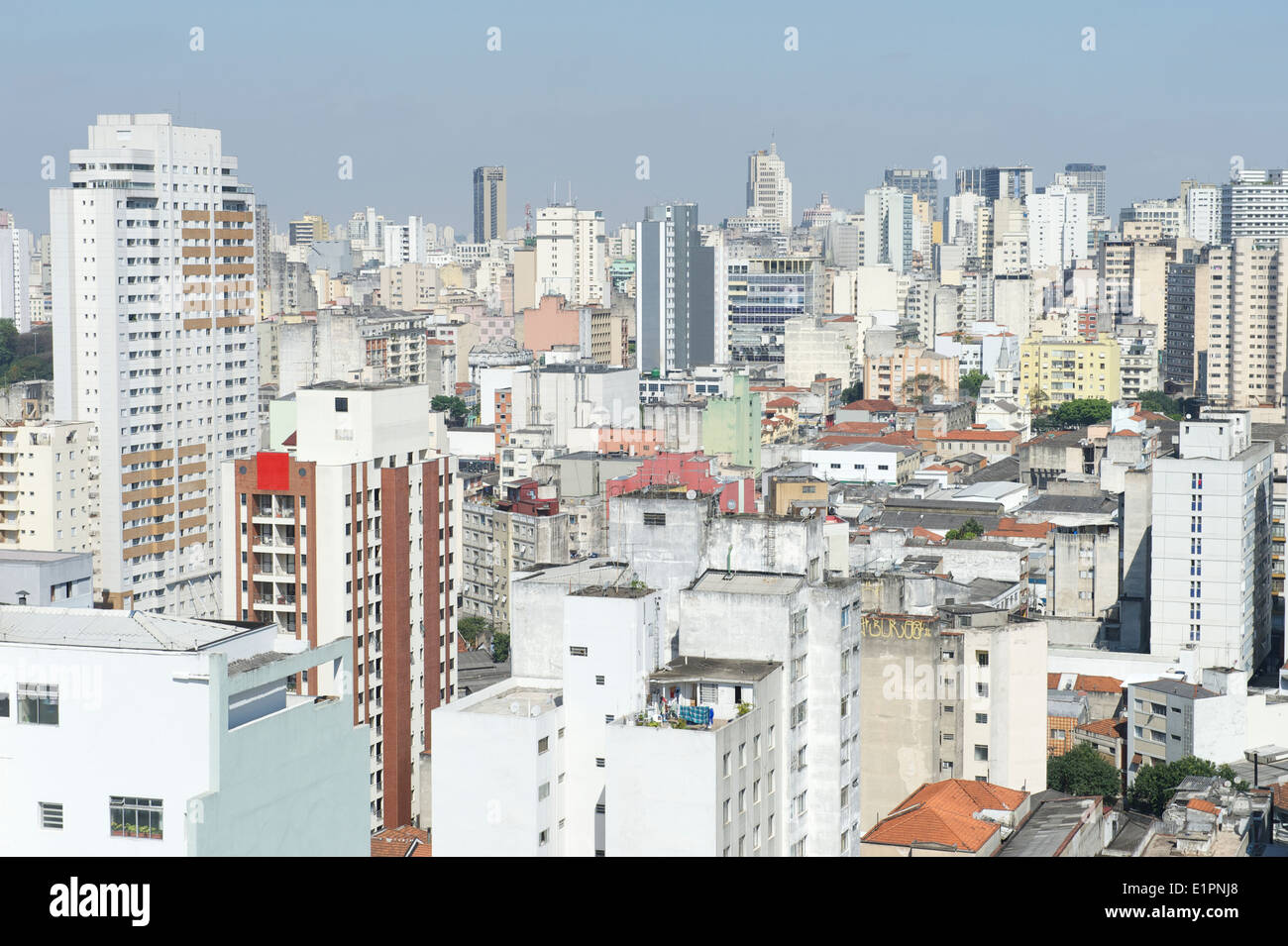 Sao Paulo Brazil gritty urban cityscape skyline view goes on forever ...