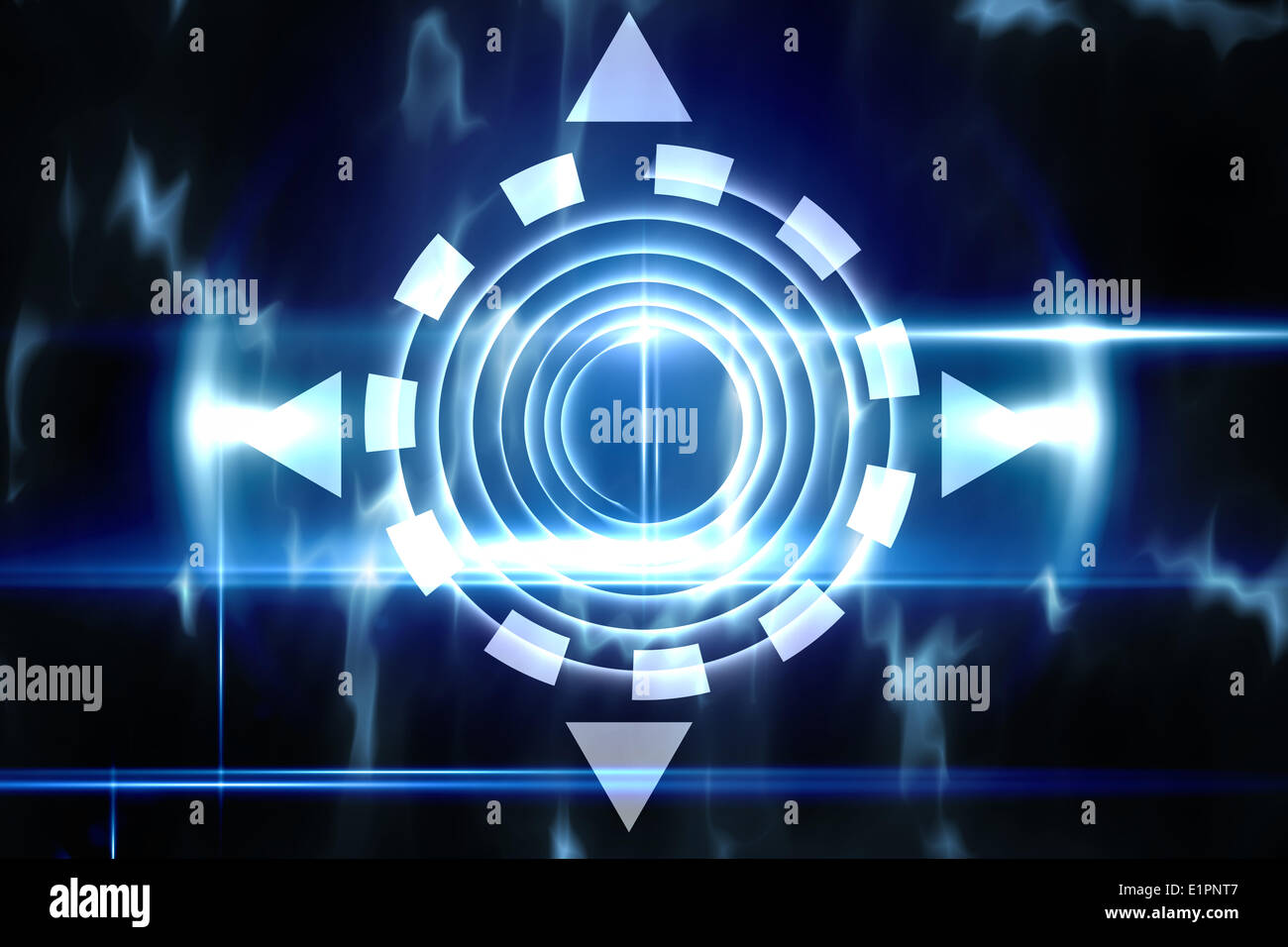 Blue technology design with circle Stock Photo - Alamy