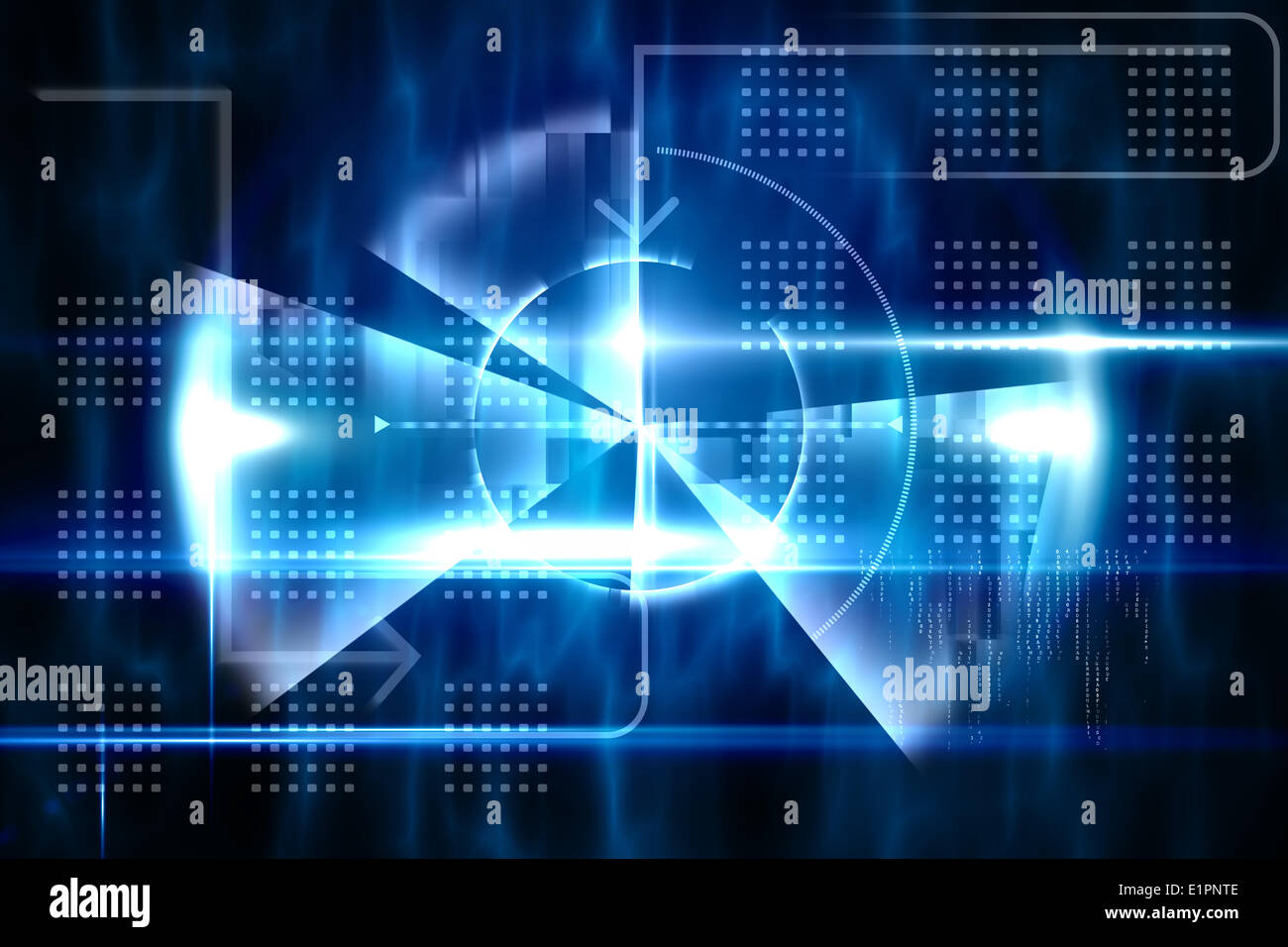 Blue technology design with circle Stock Photo - Alamy