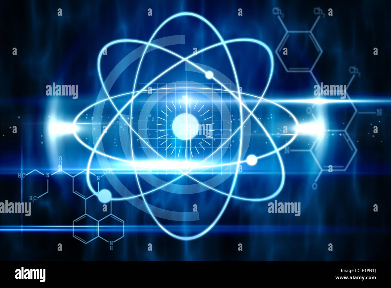 Blue technology design with circles Stock Photo - Alamy