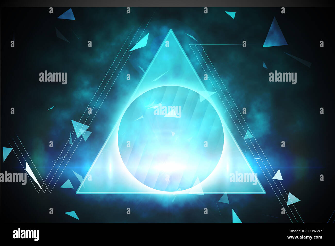 Blue triangle shape hi-res stock photography and images - Alamy