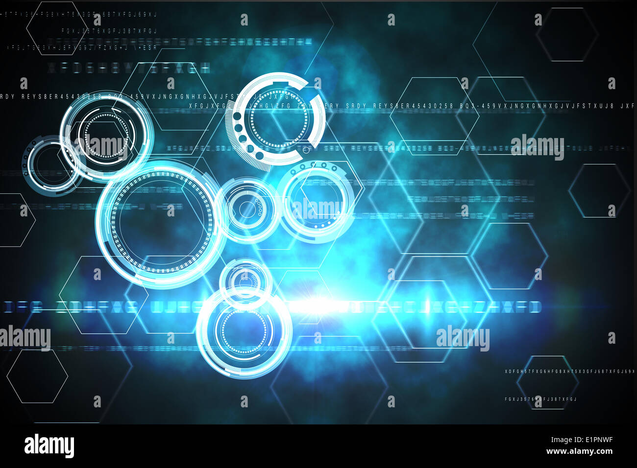 Blue and black technology dial design Stock Photo - Alamy