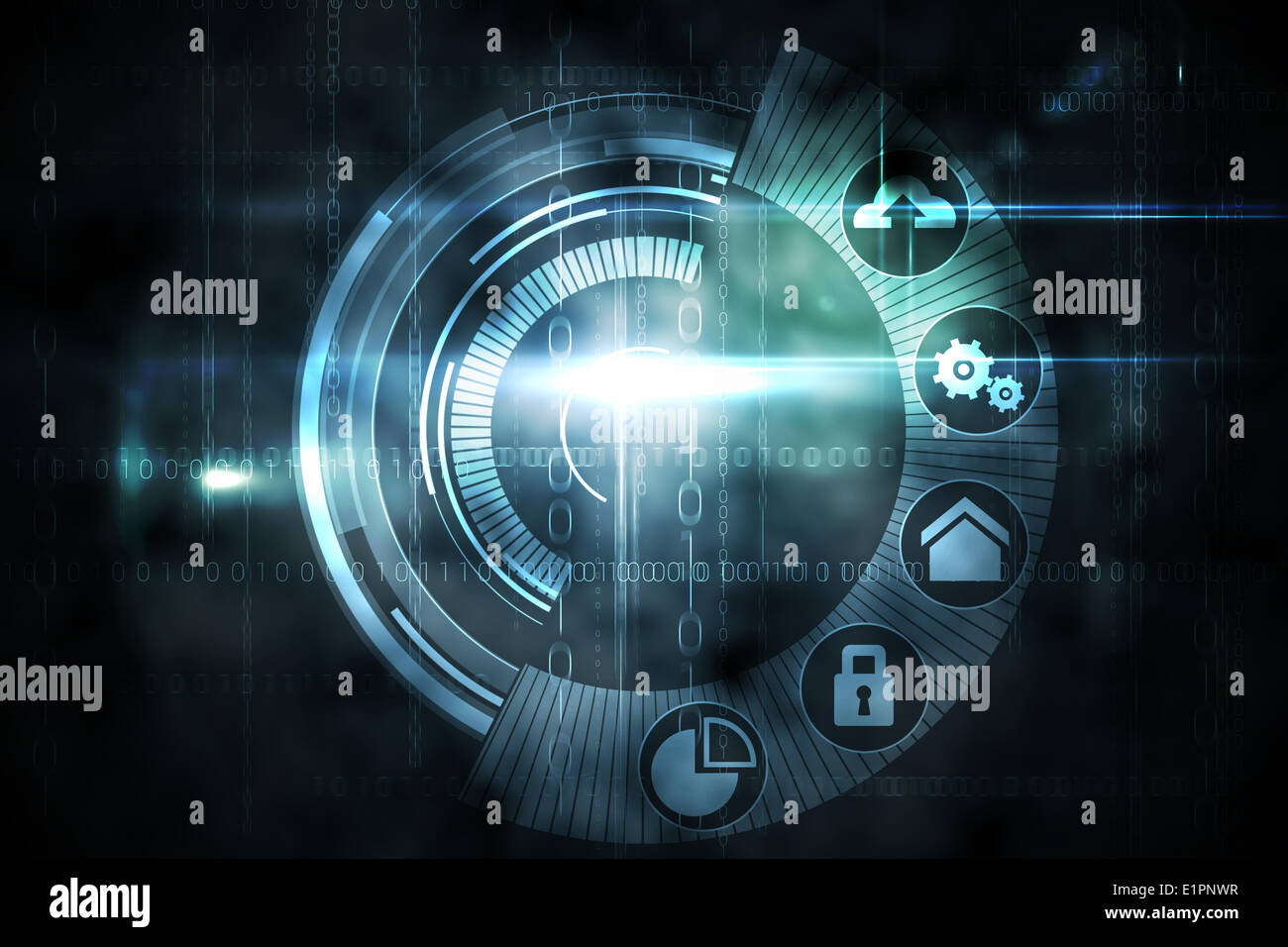 Black technology interface with glow Stock Photo - Alamy