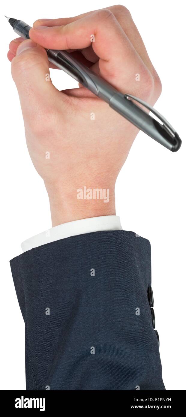 Hand writing with a pen Stock Photo - Alamy