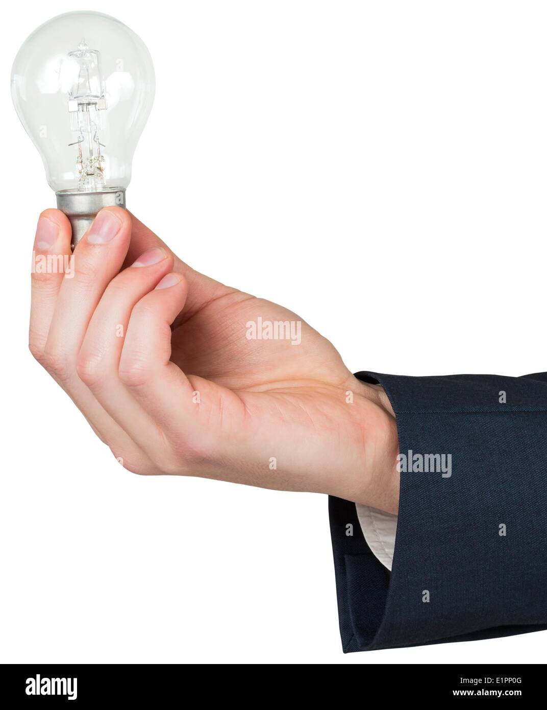 Hand holding light bulb Stock Photo - Alamy