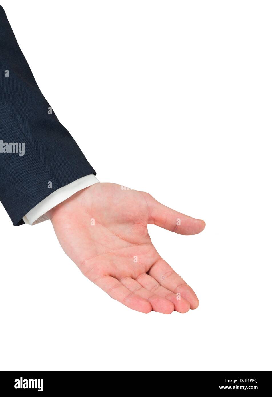 Businessmans hand presenting Stock Photo - Alamy
