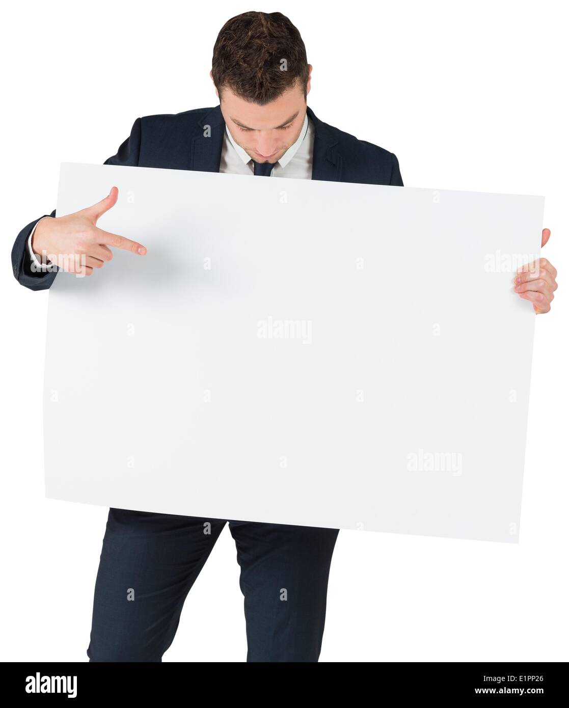 Businessman showing card hi-res stock photography and images - Alamy