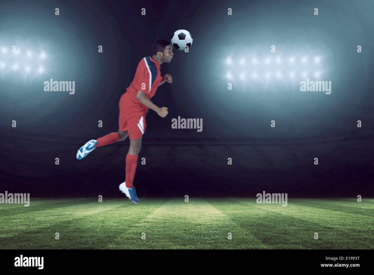 Football jumping hi-res stock photography and images - Alamy