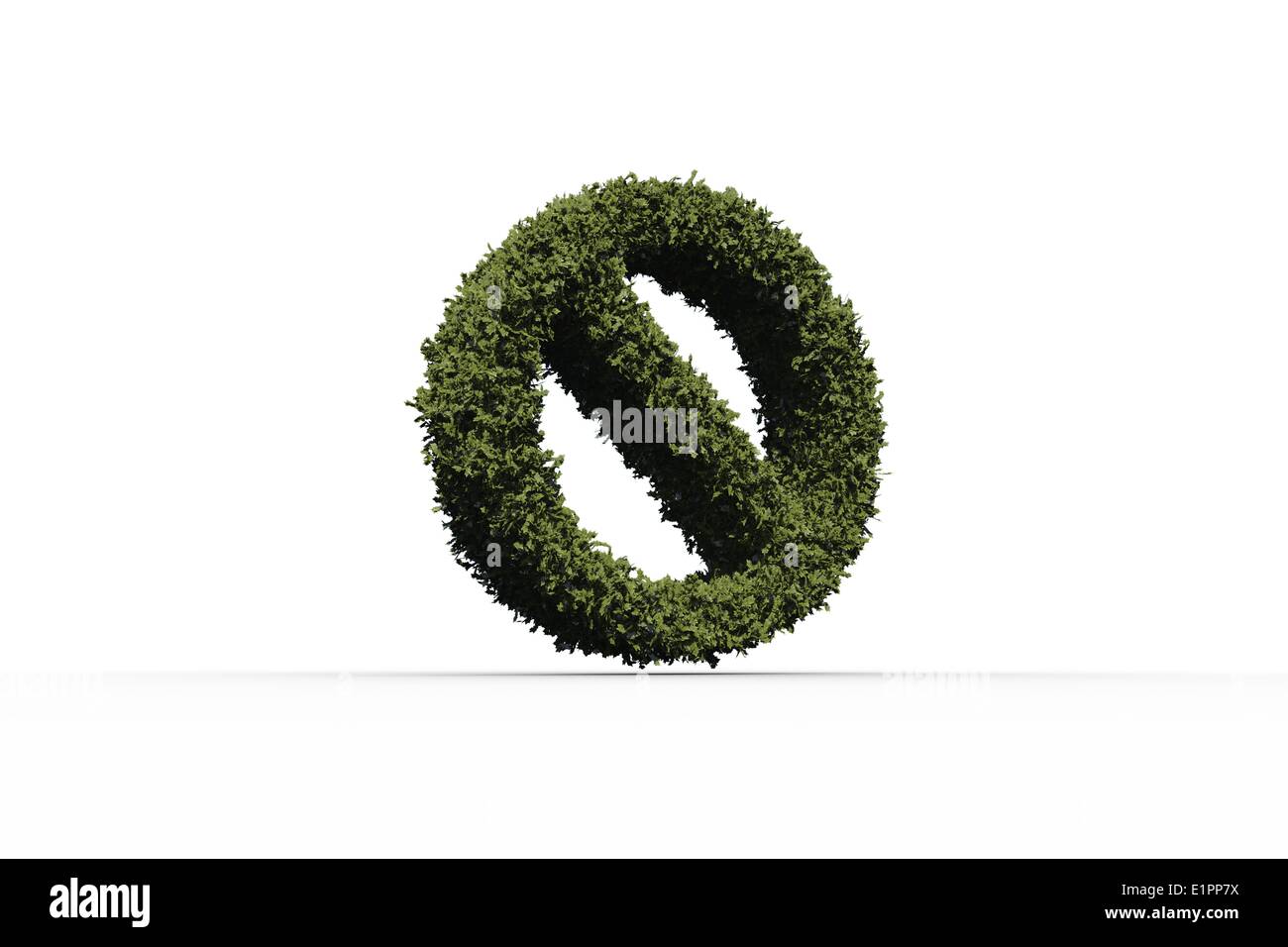 Forbidden sign made of leaves Stock Photo - Alamy