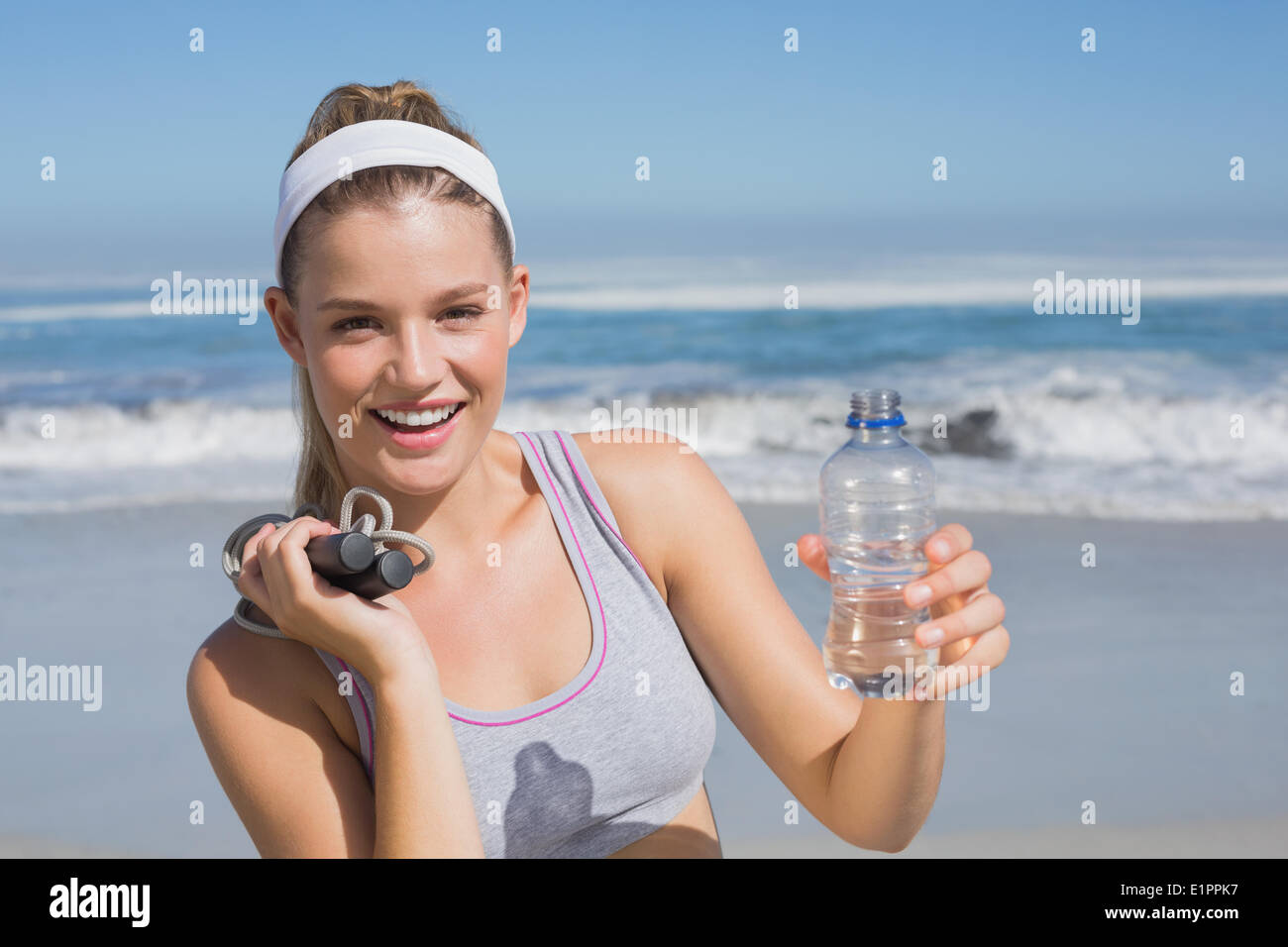 Woman Skipping Rope Beach High Resolution Stock Photography and Images ...