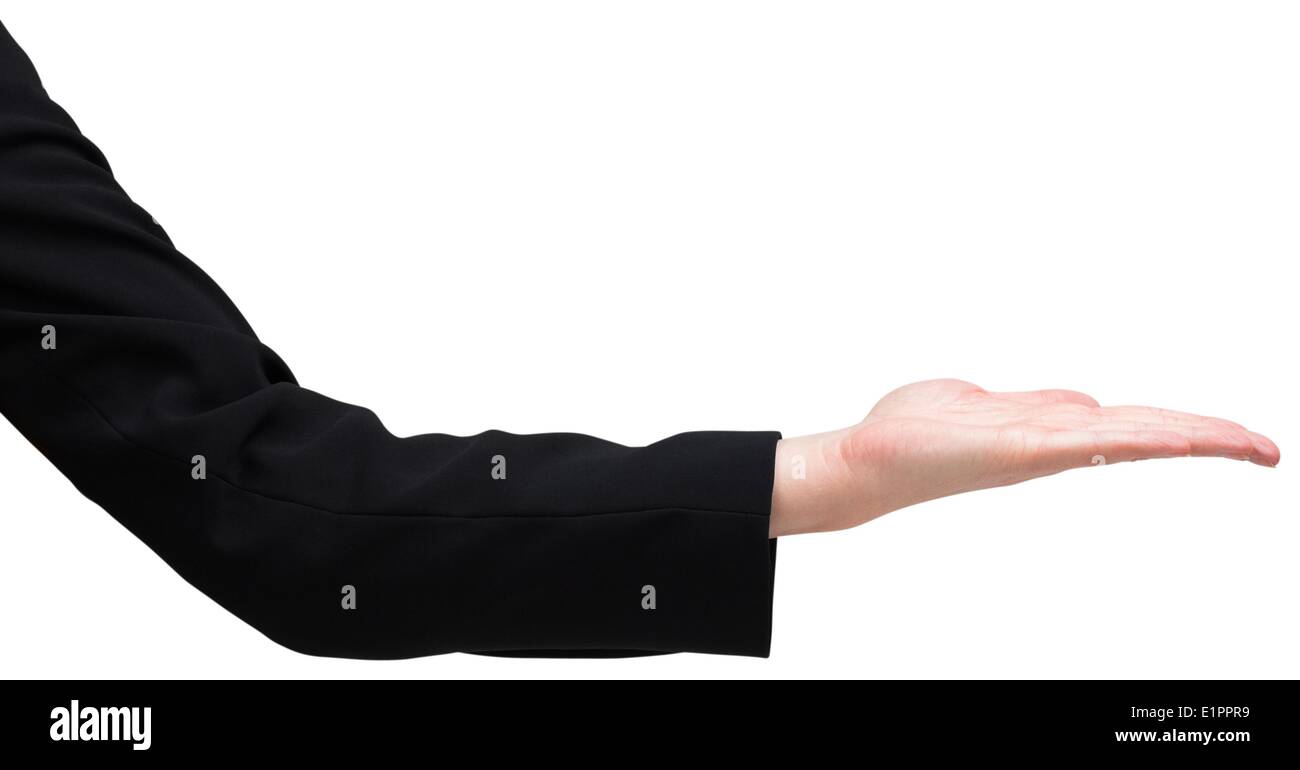 Businesswomans hand presenting Stock Photo - Alamy