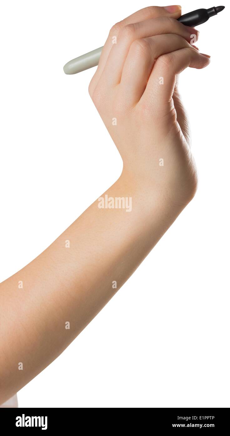 Hand writing with marker Stock Photo - Alamy