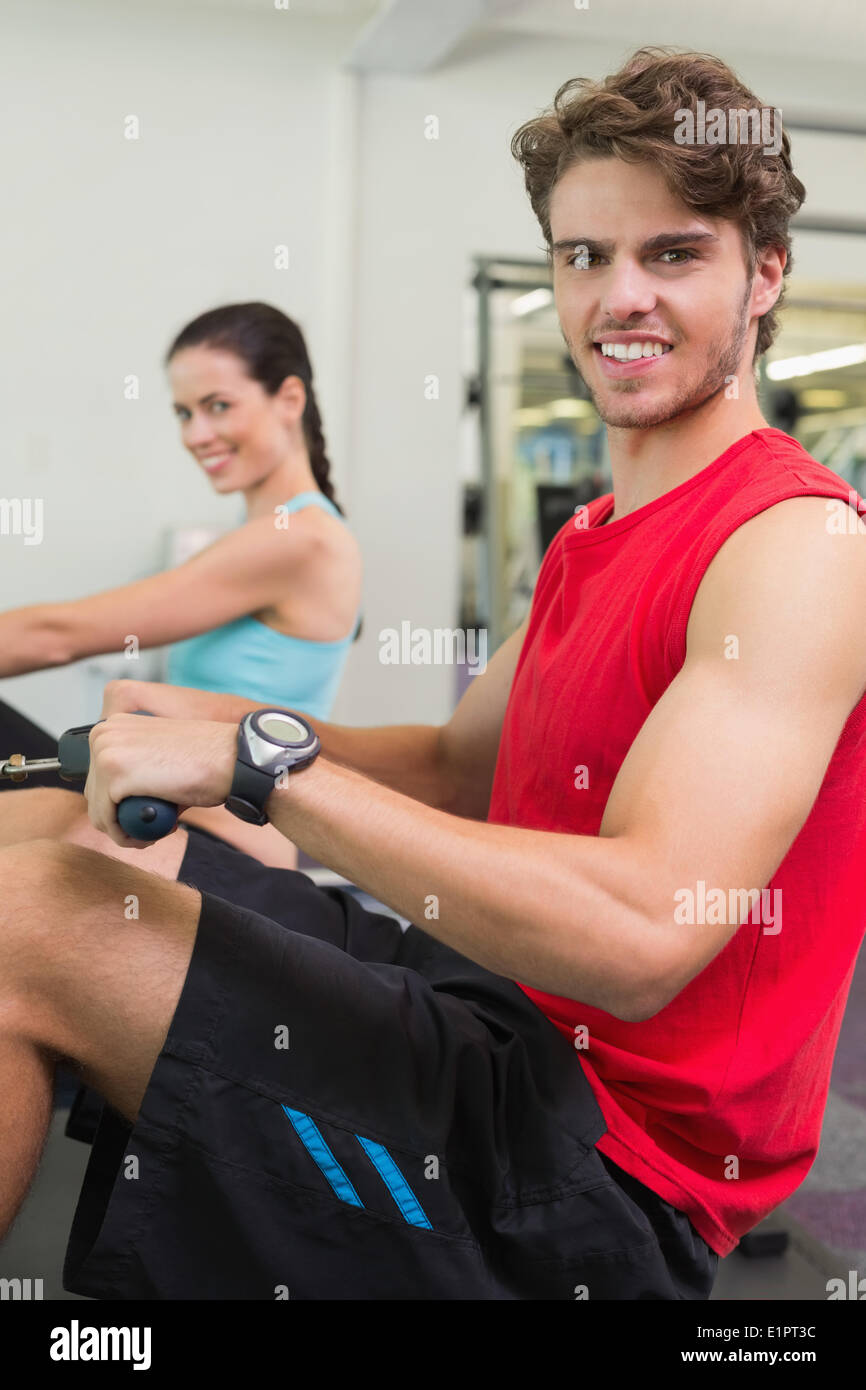 Rowing smiling hi-res stock photography and images - Alamy