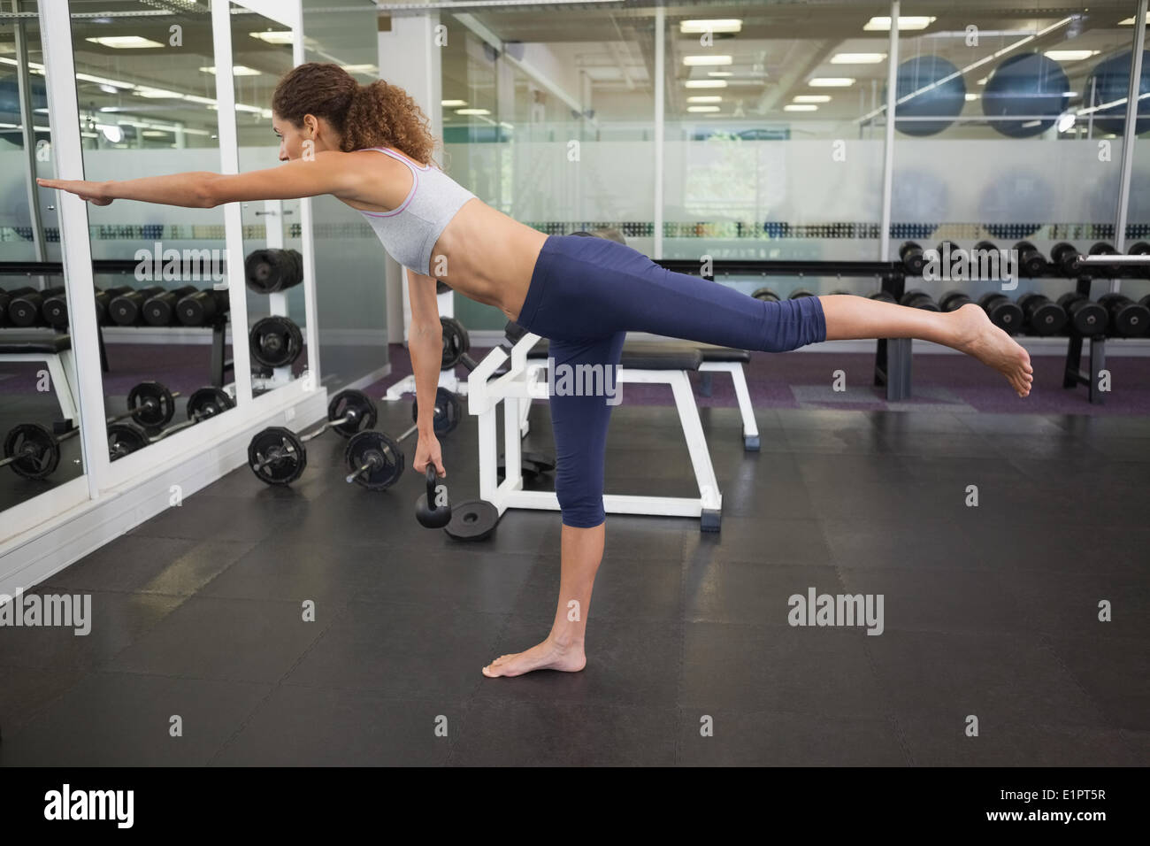 Strong woman working out equipment hi-res stock photography and images ...